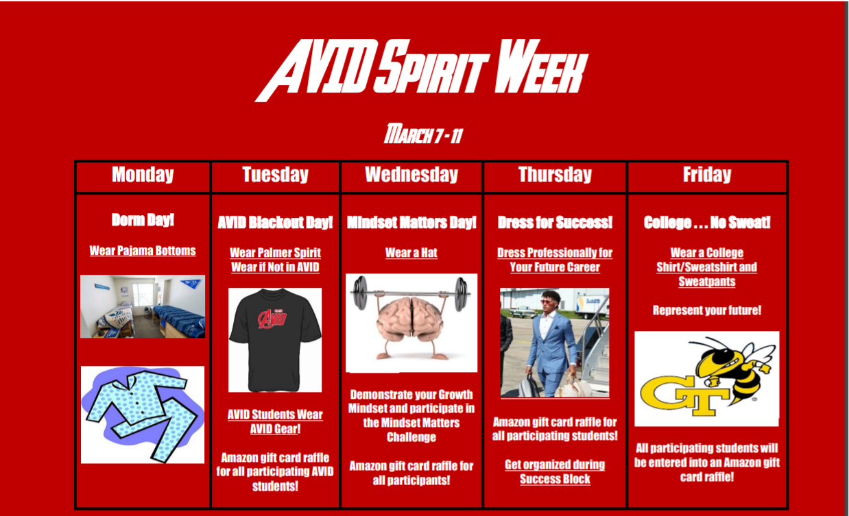 AVID Spirit Week! (click here for more...)
