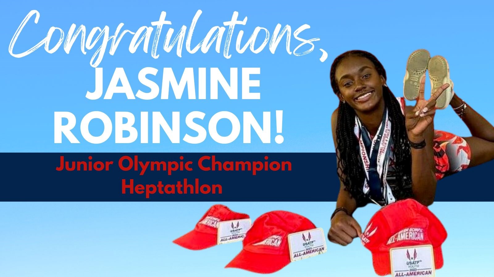 Congratulations, Jasmine! Junior Olympic medalist!