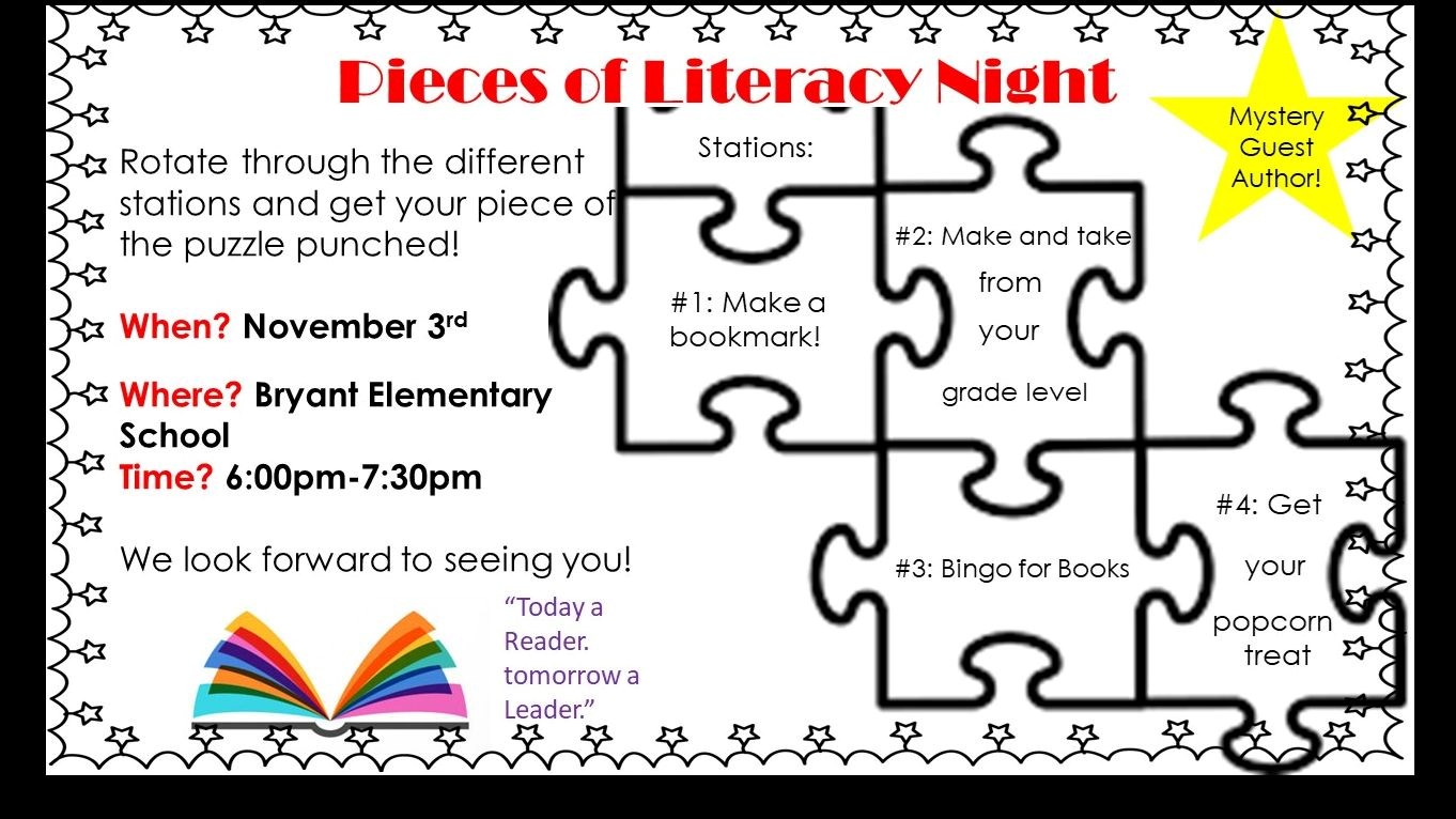 Pieces Of Literacy Night Pieces Of Literacy Night
