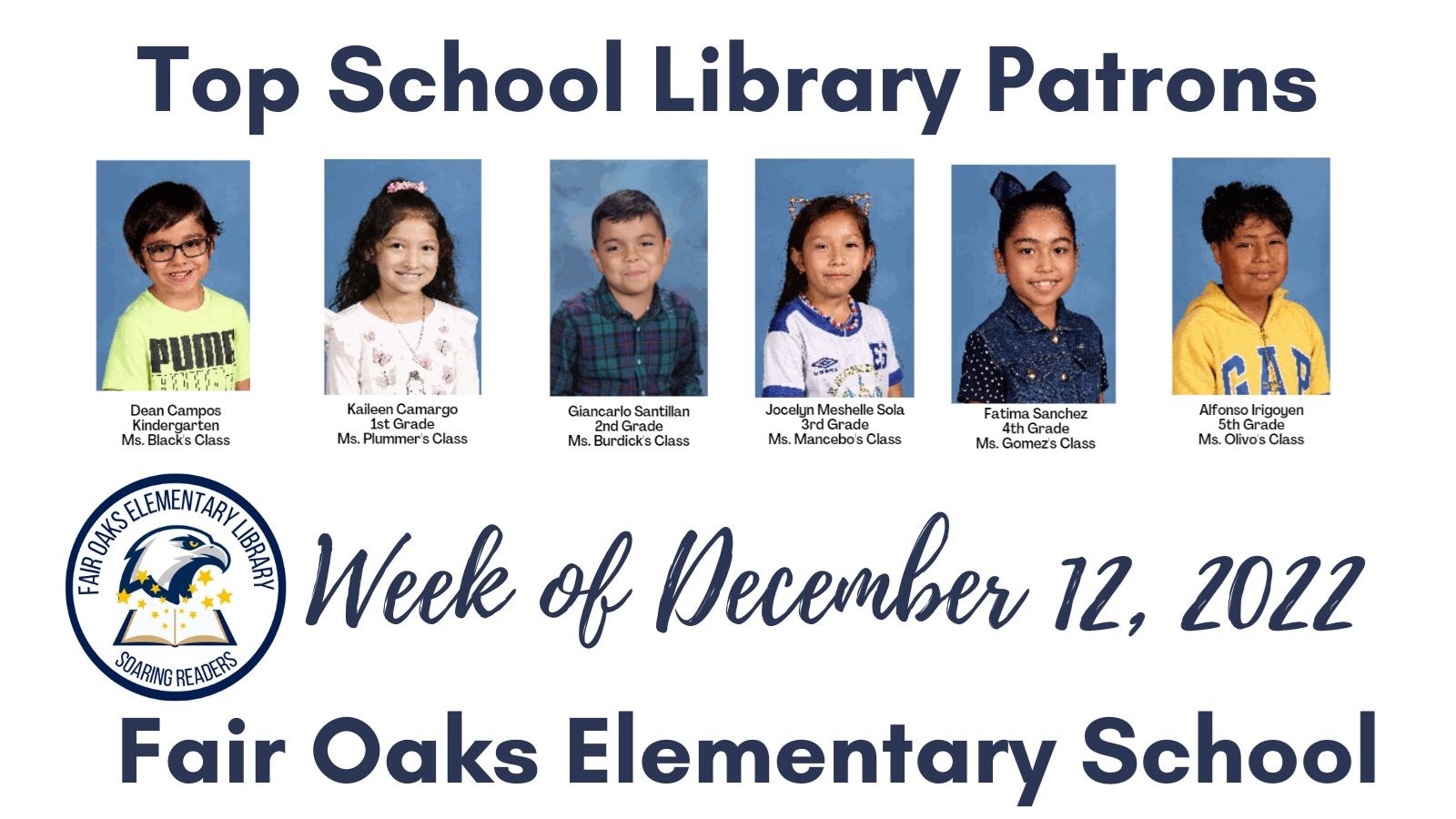 Top Library Patrons Week of December 12