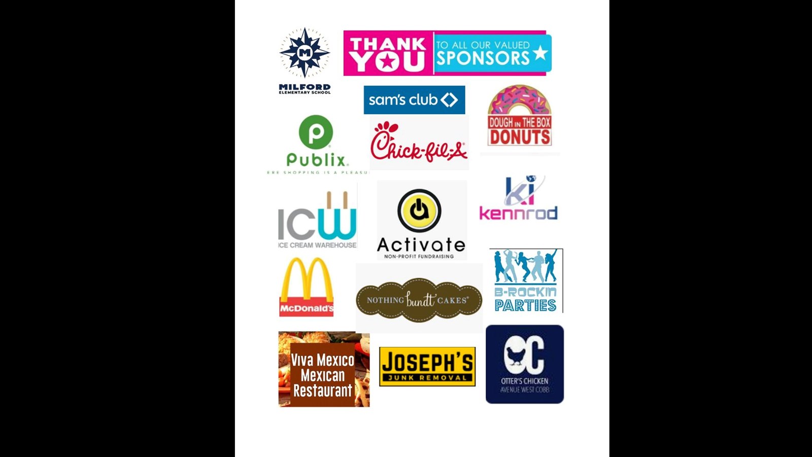 Thank You to Our Wonderful Sponsors