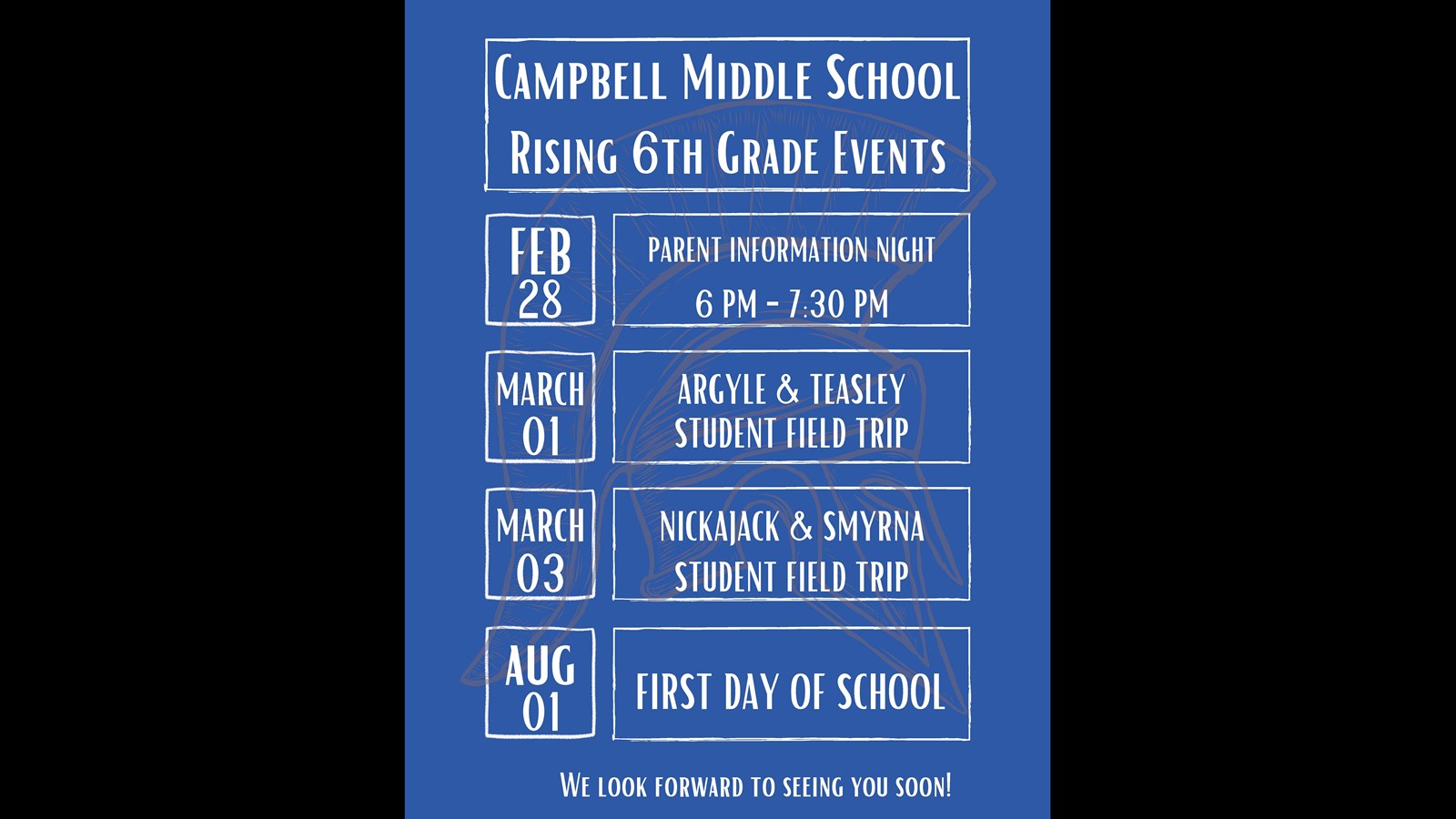 6th Grade Parent Meeting at Campbell Middle School