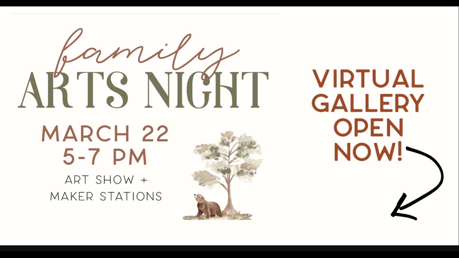 Family Arts Night - March 22nd 5pm - 7pm