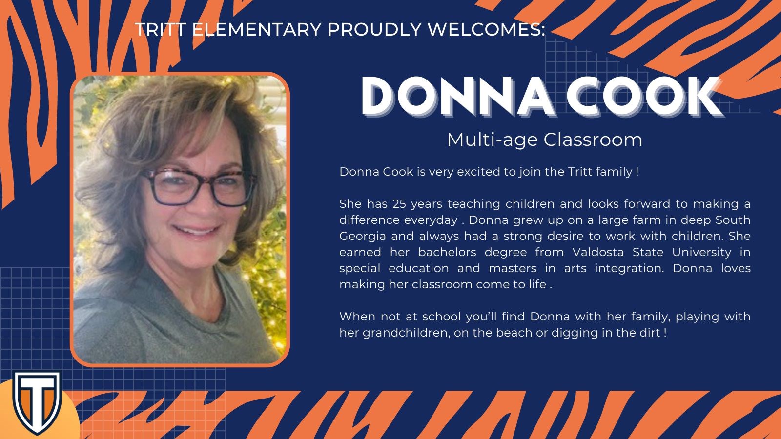 Welcome, Donna Cook!