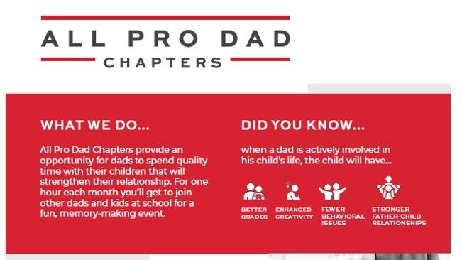 All Pro Dads Meeting- 9/23, 7:45am