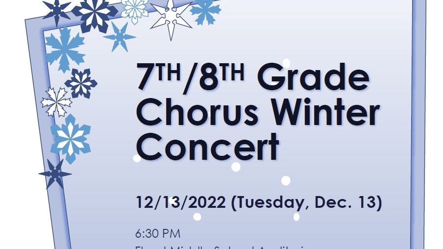 7/8 Grade Winter Chorus Concert