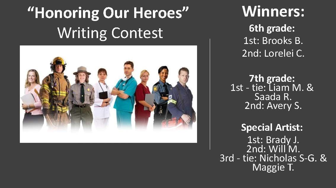 Congratulations Heroes Essays Winners!