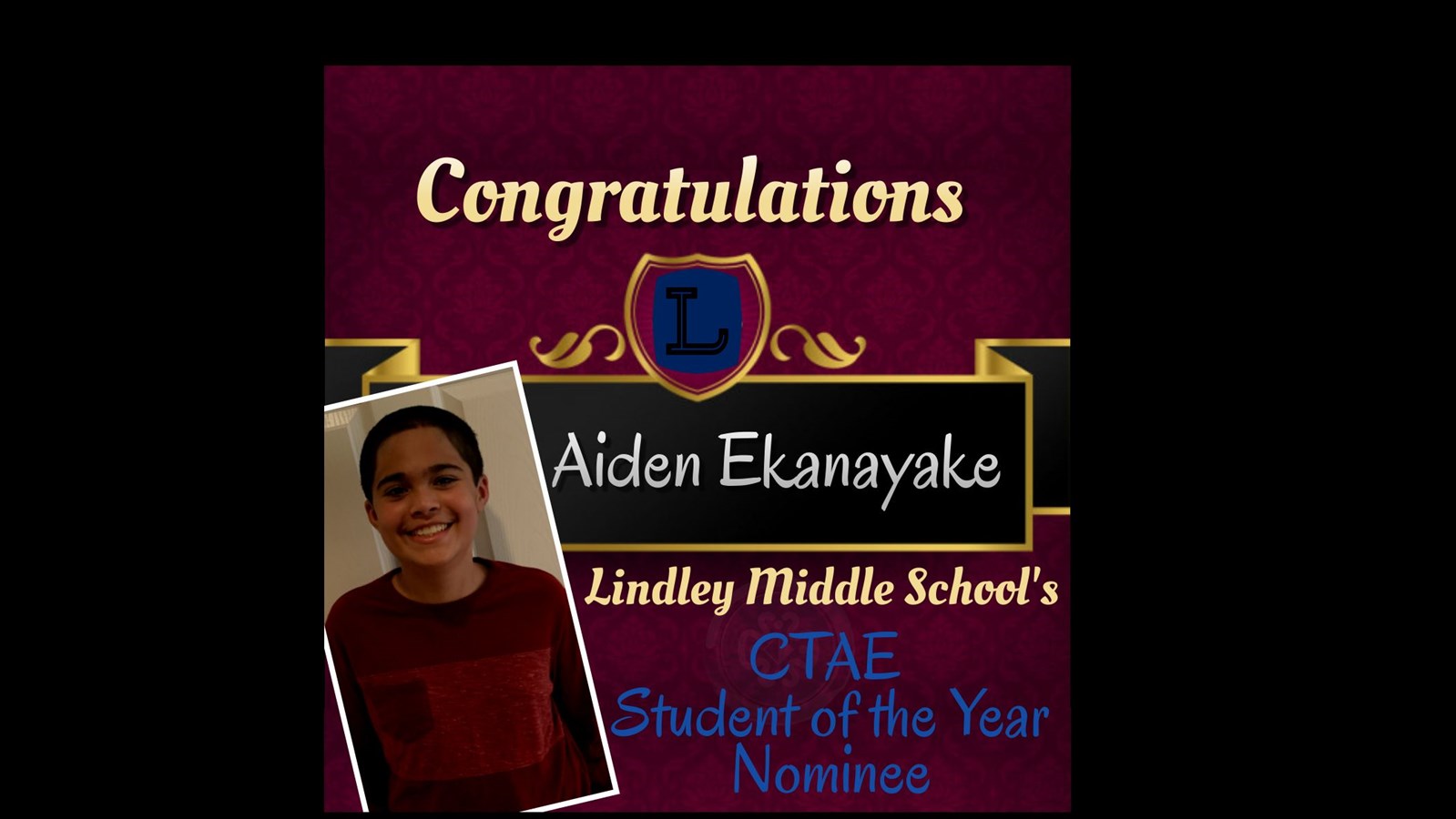 CTAE STUDENT OF THE YEAR NOMINEE