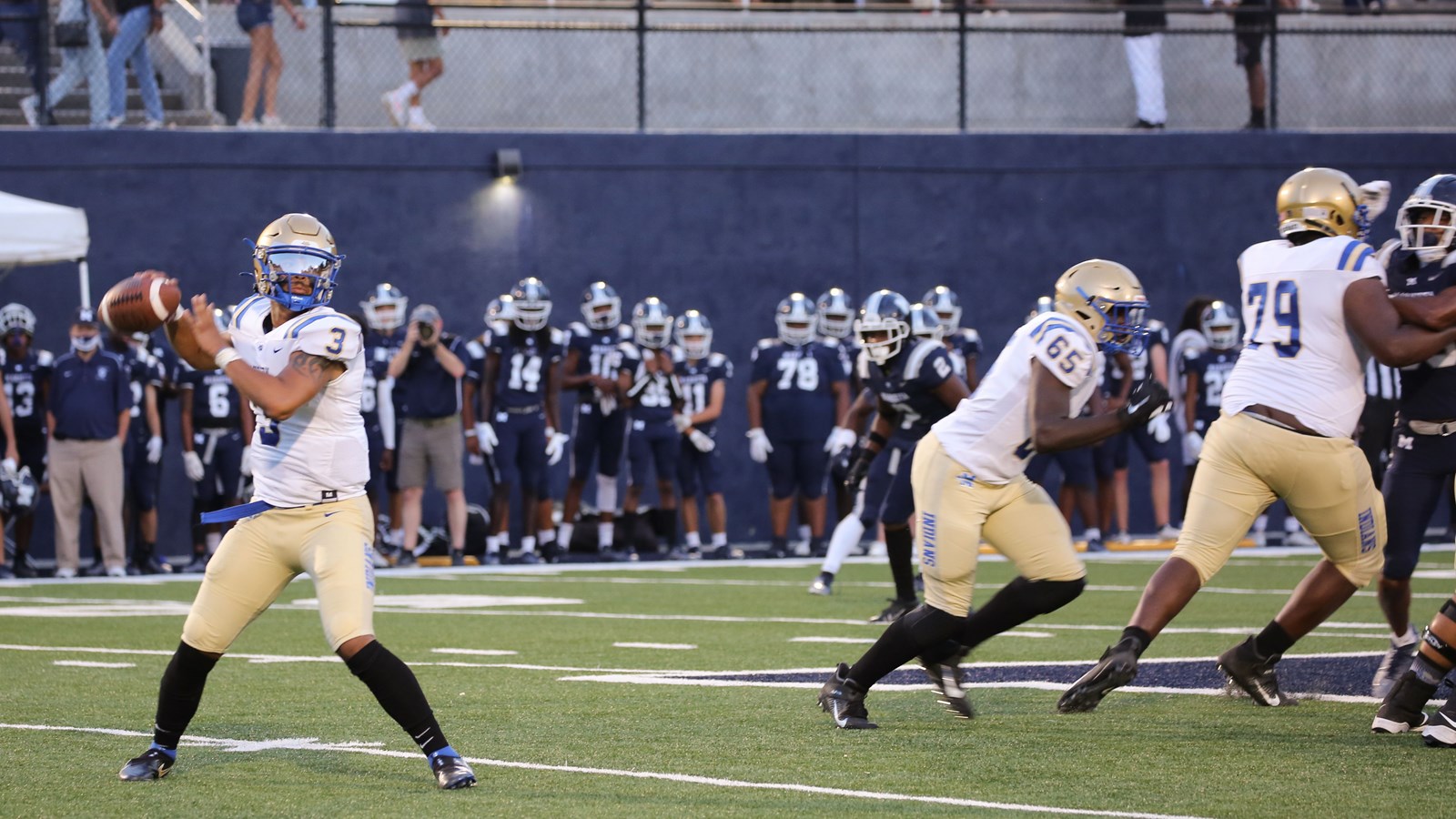 Indians Struggle Against Blue Devils in County Rivalry Game