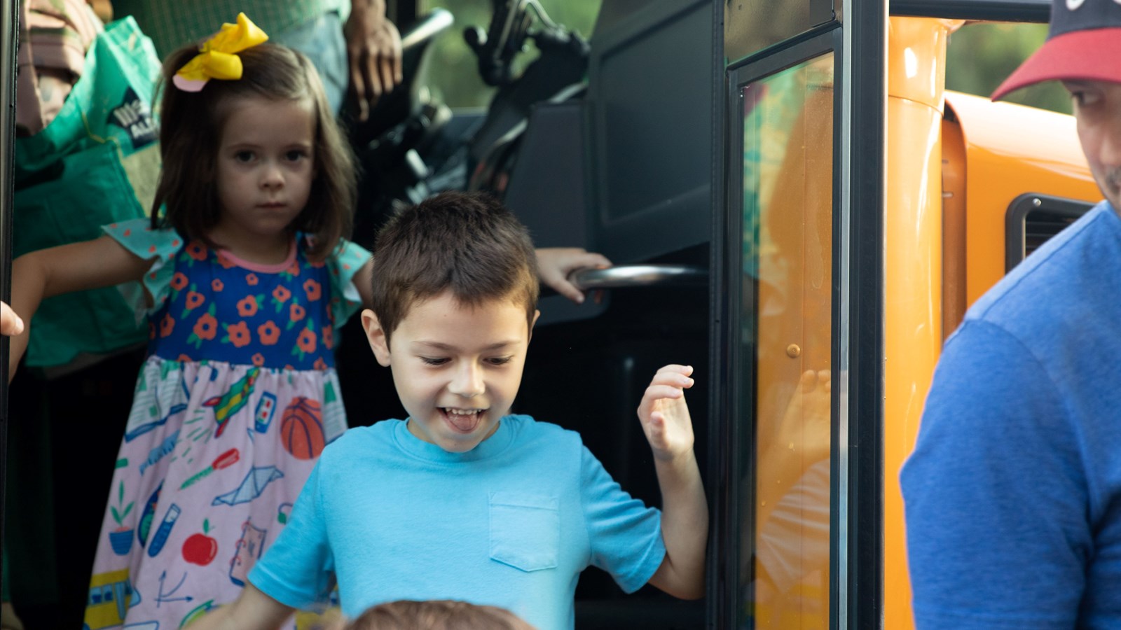 First Trip on the Bus: Kindergarteners Take Test Ride to School